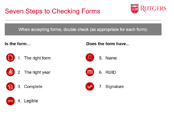 Seven Steps to Checking Forms